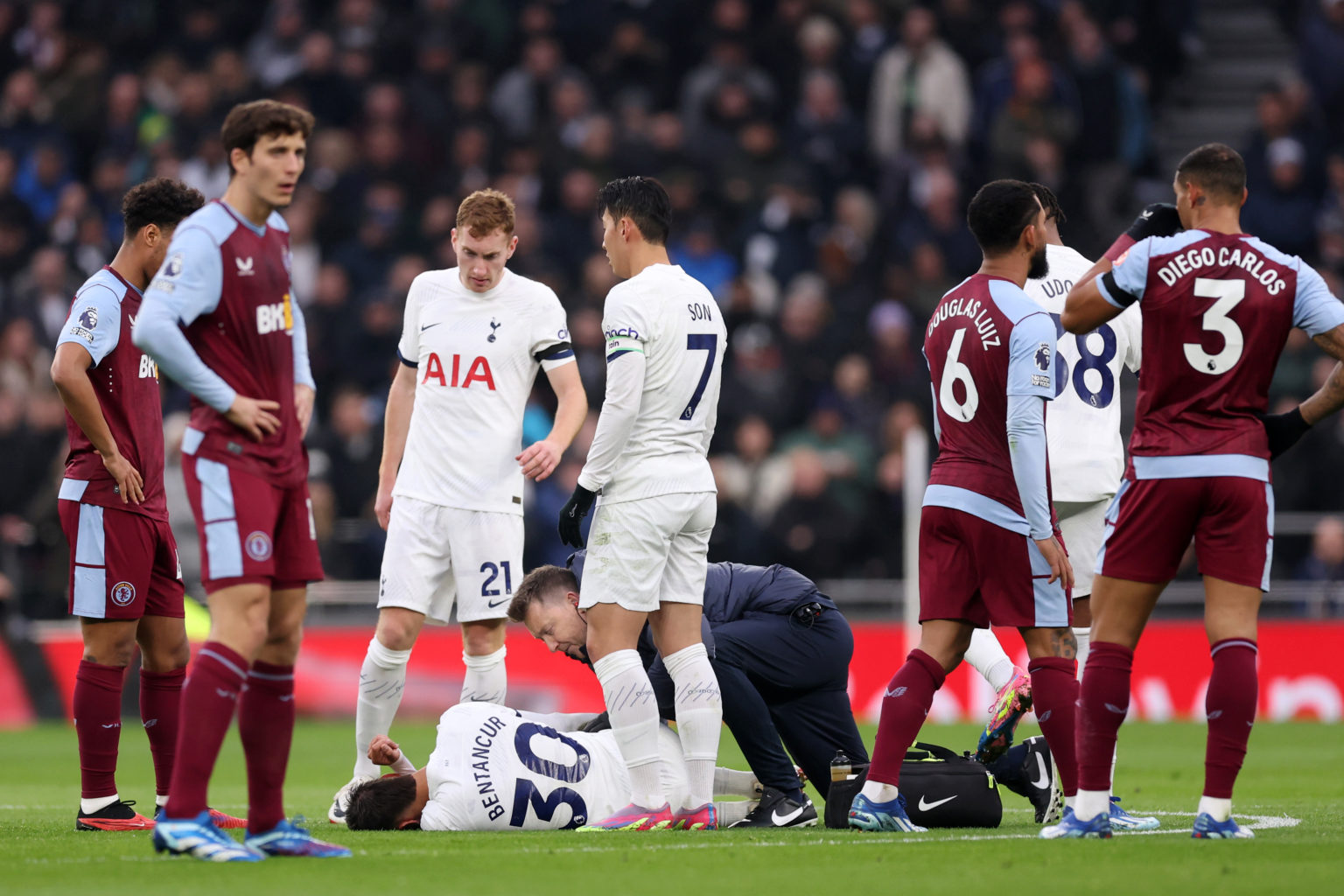 What Giovani Lo Celso was spotted doing after Matty Cash's awful tackle ...